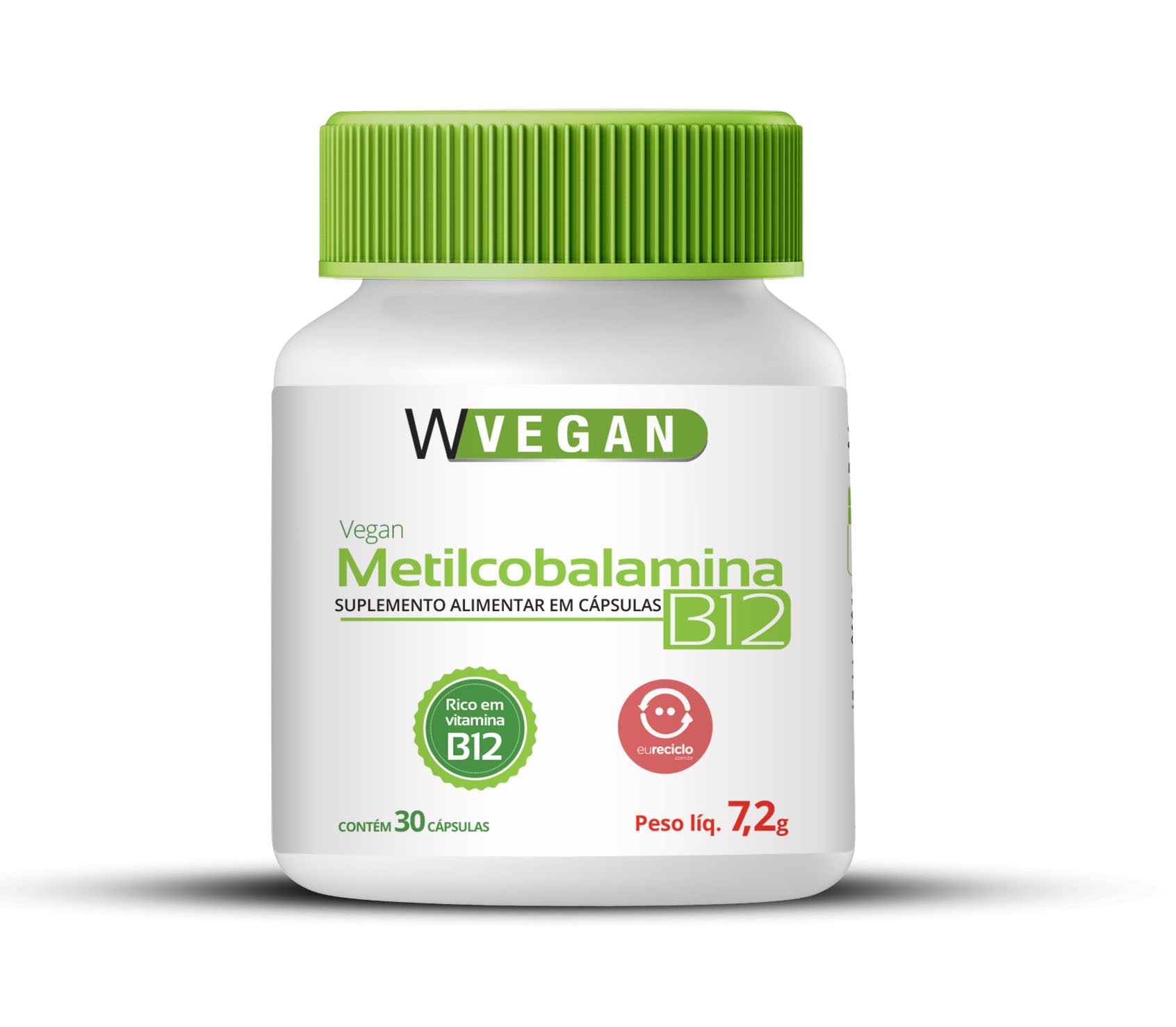 Vitamina B12 Metilcobalamina 9,94mcg 30 capsulas WVegan